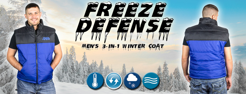 Freeze Defense Vest | Freeze Defense Men's 3-in-1 Winter Coat